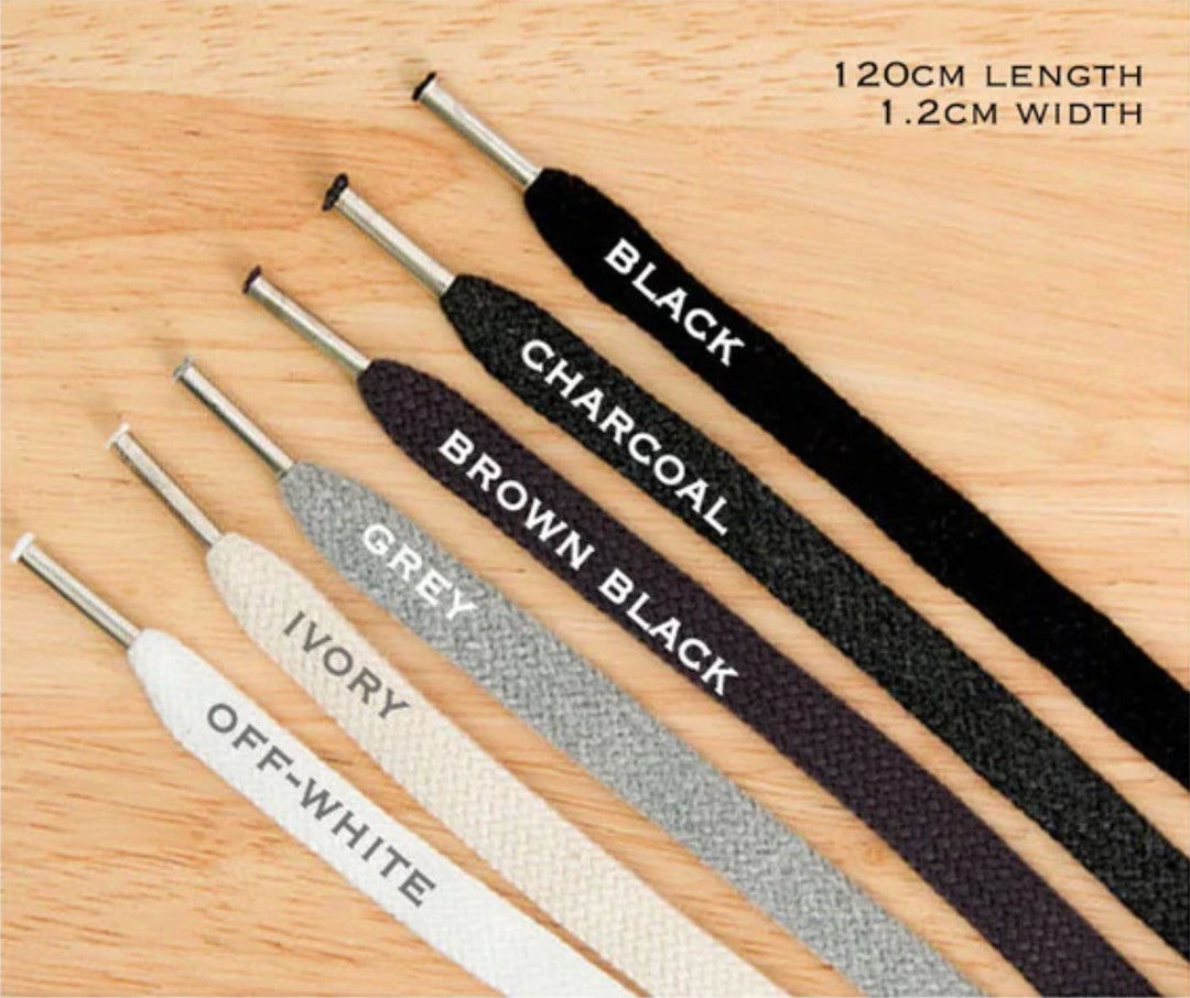 SET OF 2 / Flat Cotton Hoodie String, 12mm Fat Drawstrings, Pants Laces ...