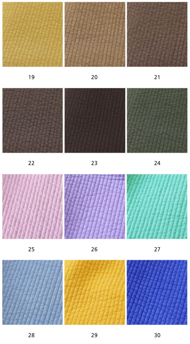 Double Layered, Quilted Padding, Washed Cotton Fabric in 30 Colours - Etsy
