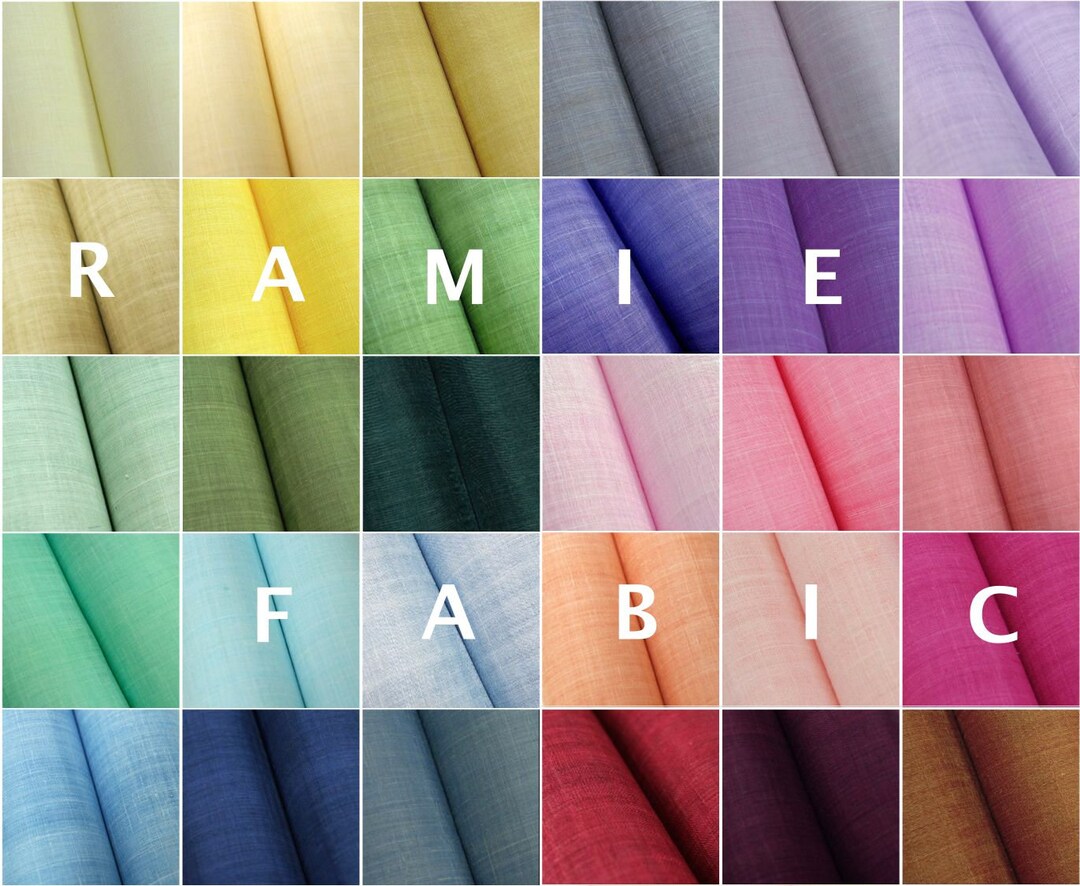 SET OF 4 Colours, Natural RAMIE Fabric, Pojagi Jogakbo Panels - Etsy