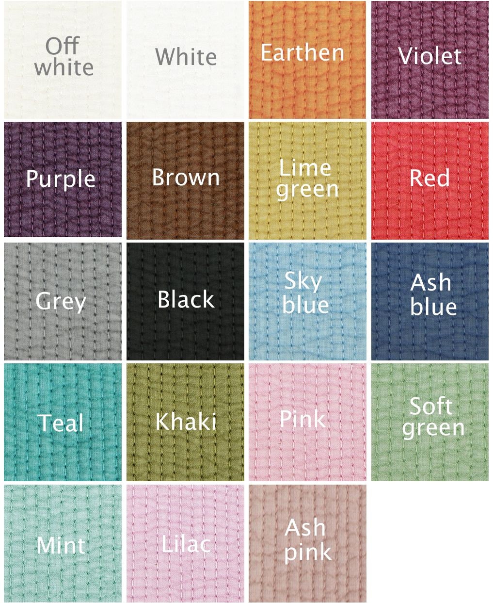 By Yard, Double Layered, Pre Quilted Padding, Washed Cotton Fabric in ...