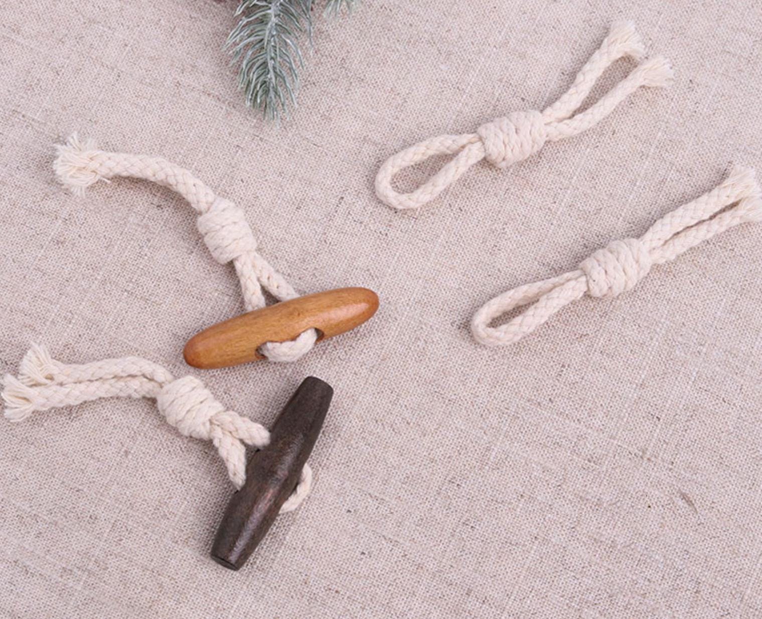SET OF 4 / Toggle Closures, Duffle Coat Fasteners, Jacket Horn Buttons ...