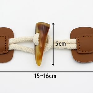 SET OF 4 / Toggle Closures, Duffle Coat Fasteners, Jacket Horn Buttons ...
