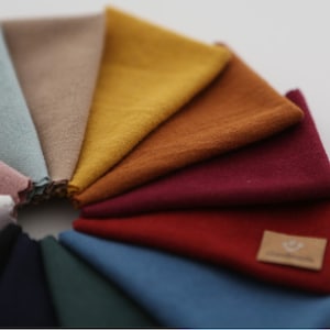 Brushed Flannel Cotton 100% Fabric ,14 Warm Colours, by Yard - Etsy