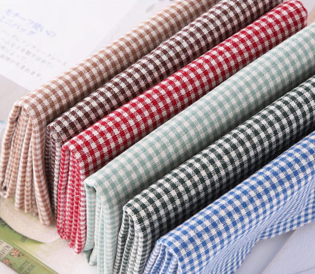 FAT QUARTERS, SET of 3 Colours, Check Plaid Pattern Cotton Fabric - Etsy