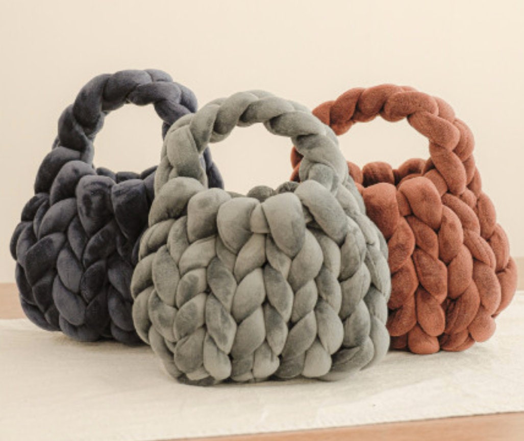 1KG Jumbo Velvet Yarn, Giant Chunky Tube, Arm Knitting, Hand Knitting, Handmade Blanket 33 ...