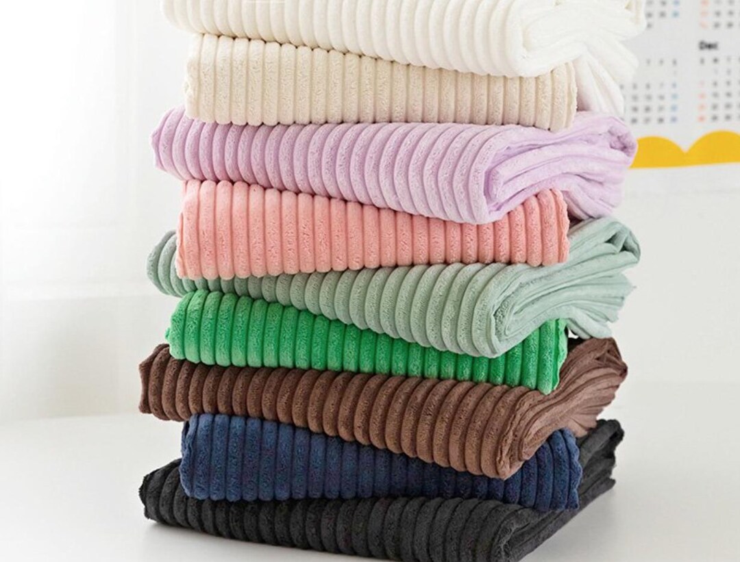 By Yard, 2.5W Big Wale Corduroy Fabric, Lovely 9 Colours - Etsy