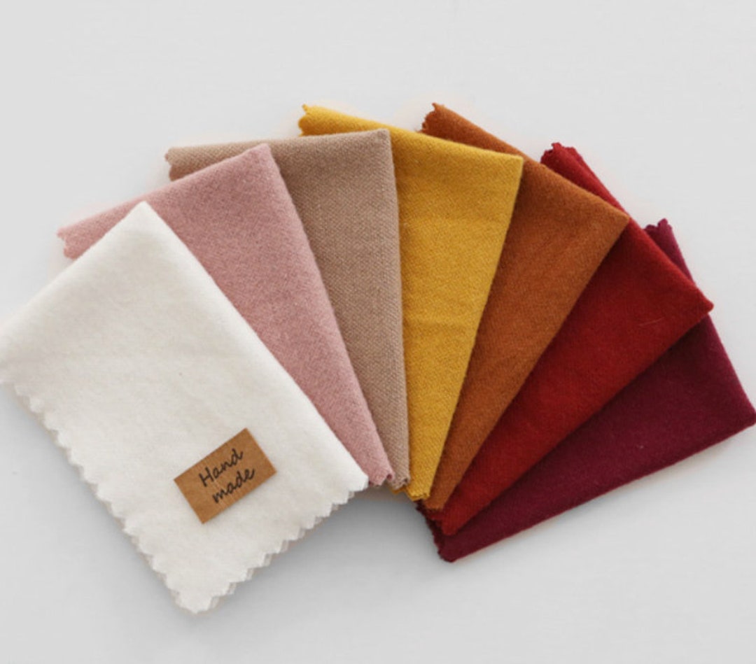 Brushed Flannel Cotton 100% Fabric ,14 Warm Colours, by Yard - Etsy