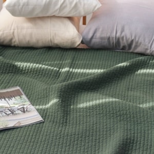 Double Layered, Quilted Padding, Washed Cotton Fabric in 16 Colours ...