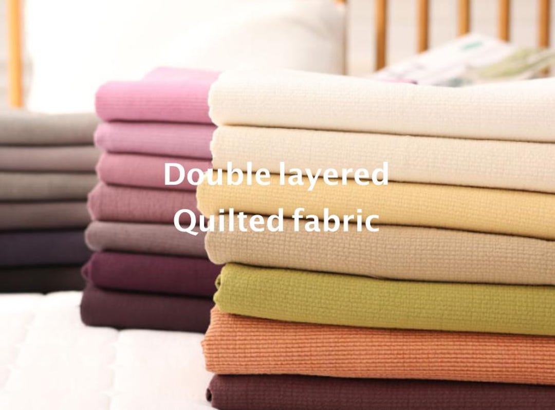Double Layered, Quilted 100% Pure Cotton Fabric, 20 Colours - Etsy