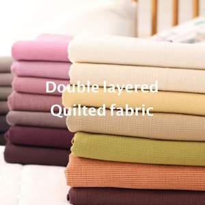 Double Layered, Quilted 100% Pure Cotton Fabric, 20 Colours - Etsy