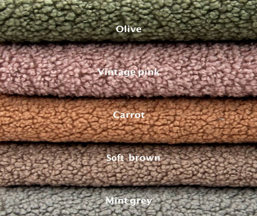 By Yard, Sherpa Fleece in 5 Colours, Cuddle Minky Fabric - Etsy