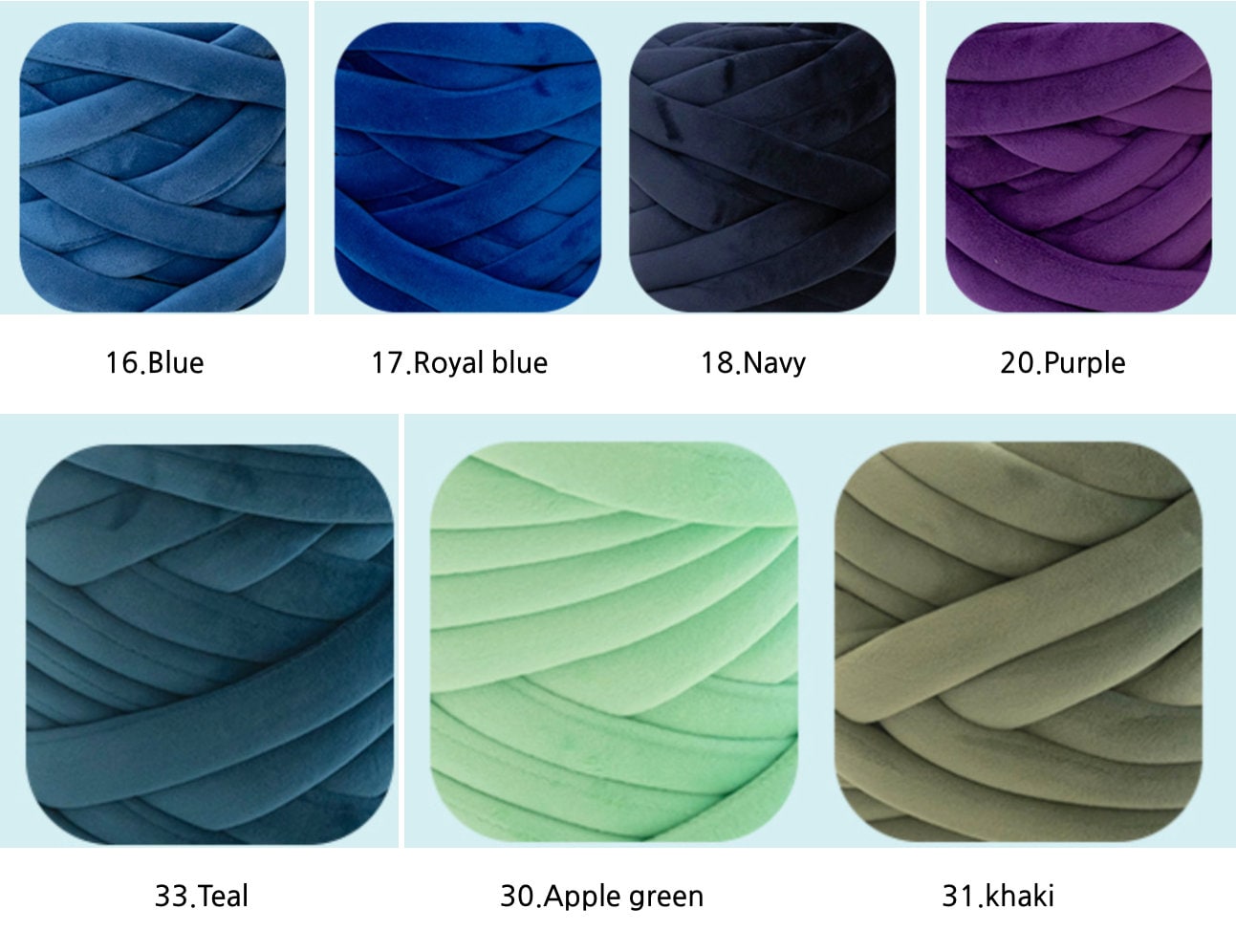 1KG Jumbo Velvet Yarn, Giant Chunky Tube, Arm Knitting, Hand Knitting, Handmade Blanket 33 ...