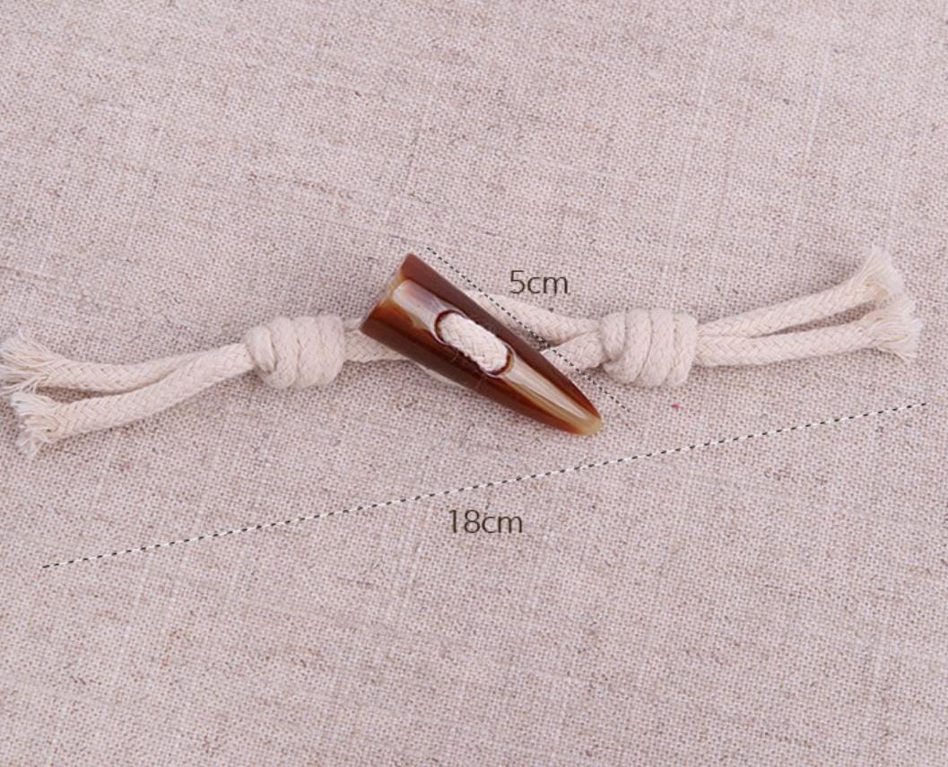 SET OF 4 / Toggle Closures, Duffle Coat Fasteners, Jacket Horn Buttons ...