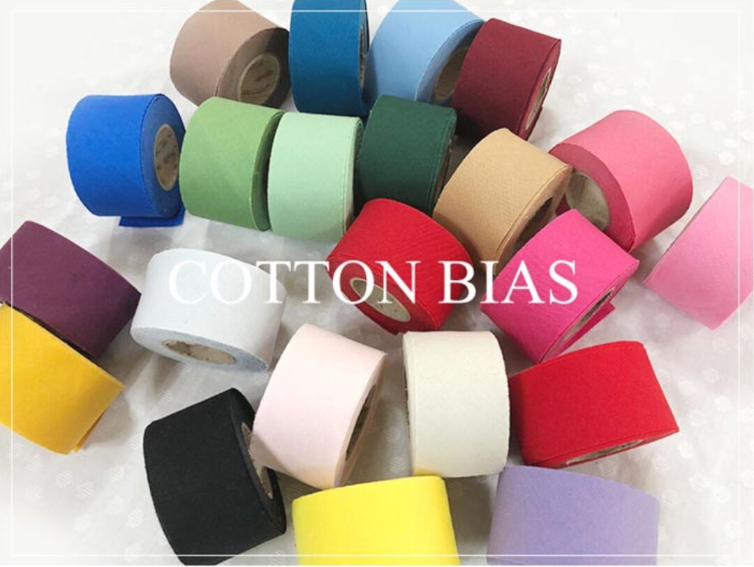 Wide Bias Binding Tapes, 100% Cotton Fabric, 44 Colours, by 10 Yards ...