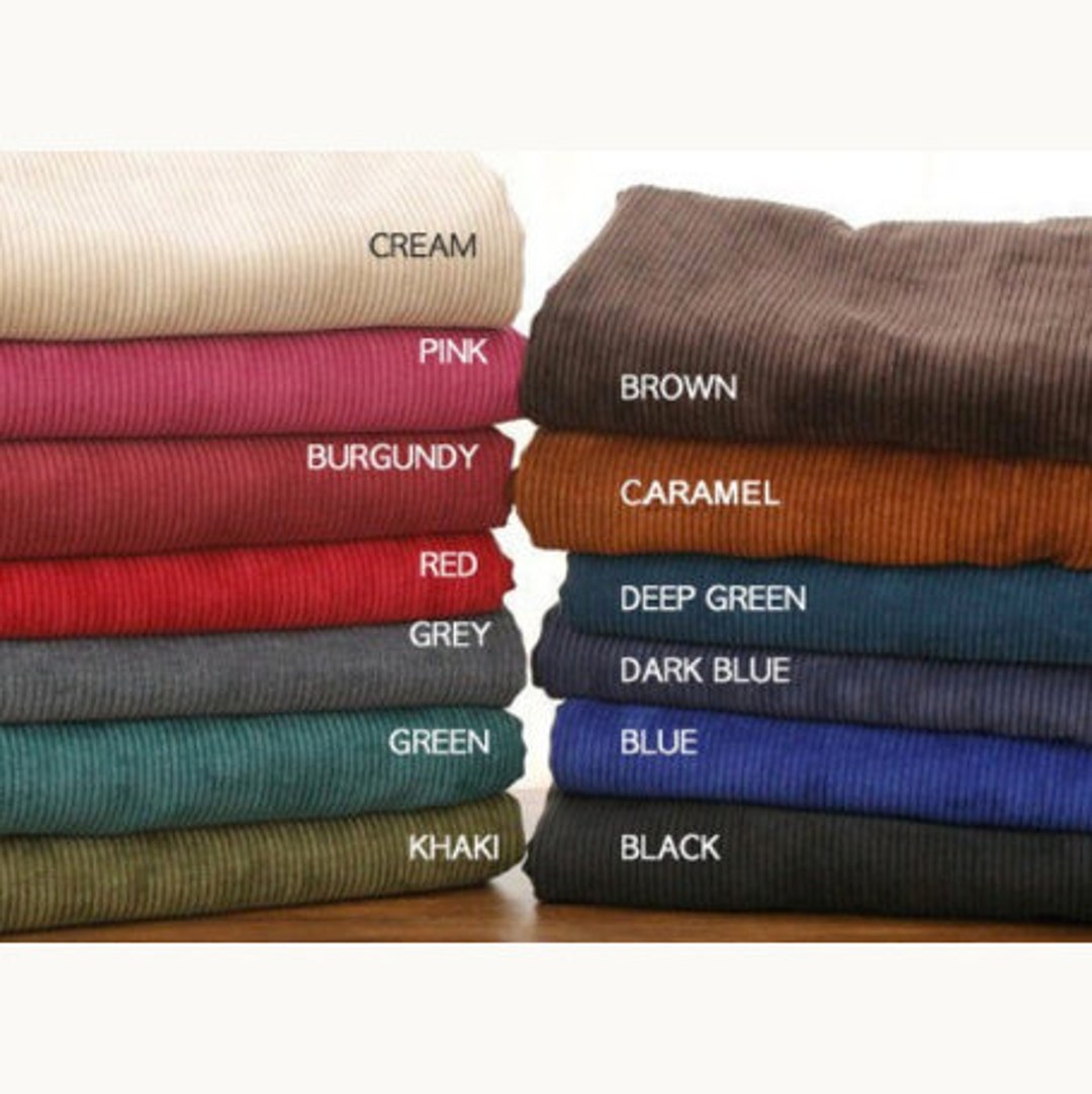 Large Wale Corduroy Fabric, 16 Colours, by Yard, 148cm(58") Width - Etsy
