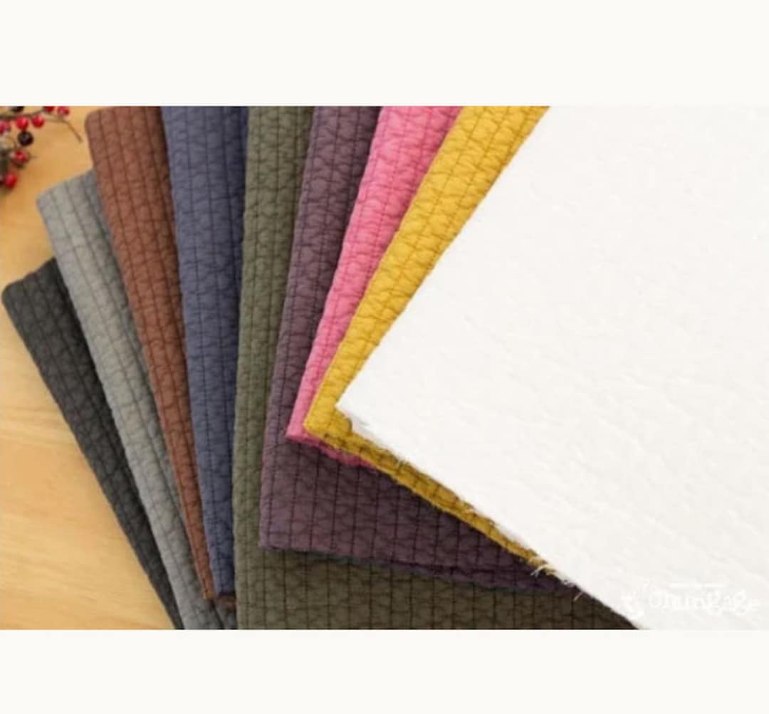 Double Layered, Quilted Padding, Washed Cotton Fabric in 18 Colours - Etsy