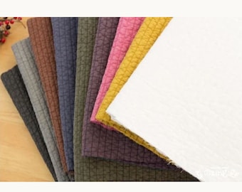 Double Layered, Quilted Padding, Washed Cotton Fabric in 16 Colours - Etsy