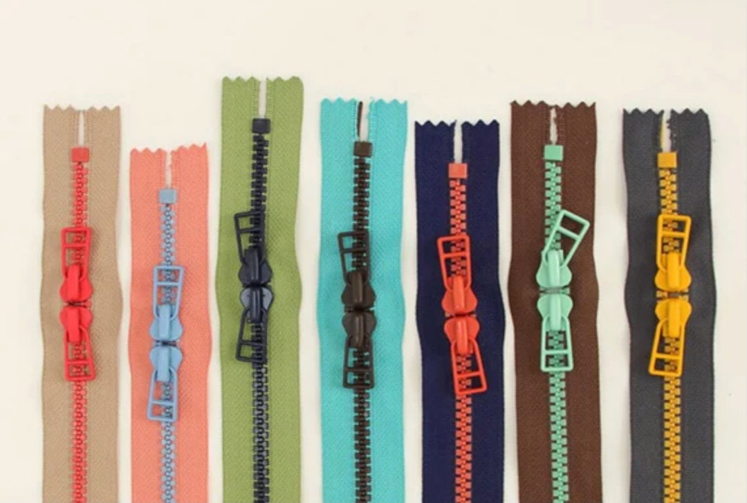 Colourful Accent ZIPPERS, 7 Unique Colours Zip for Apparel, Home Decor ...