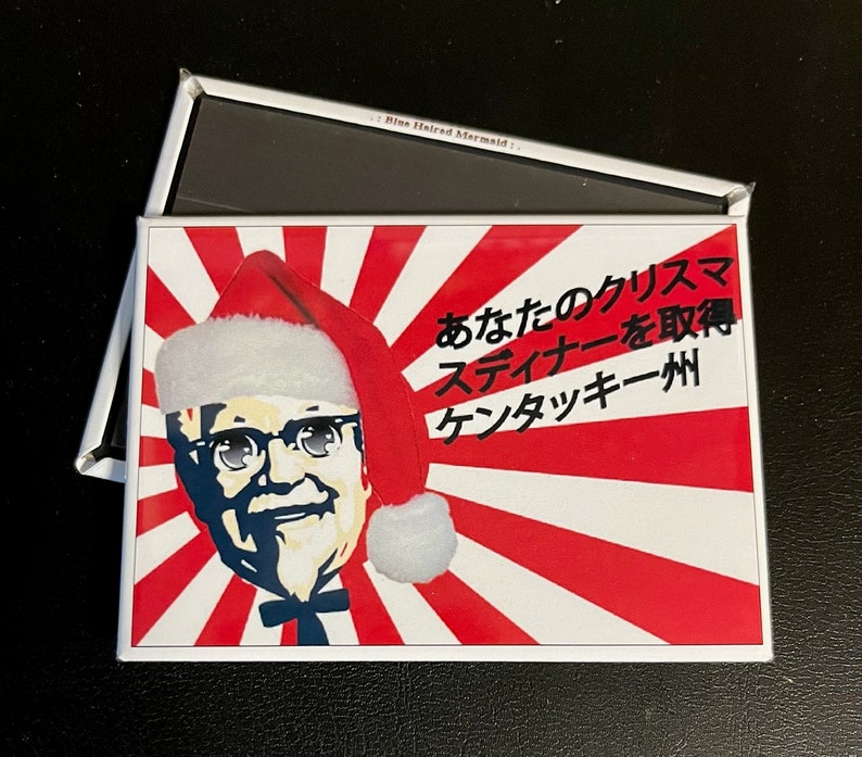 Kawaii Colonel Sanders With Santa Hat Magnet - Etsy