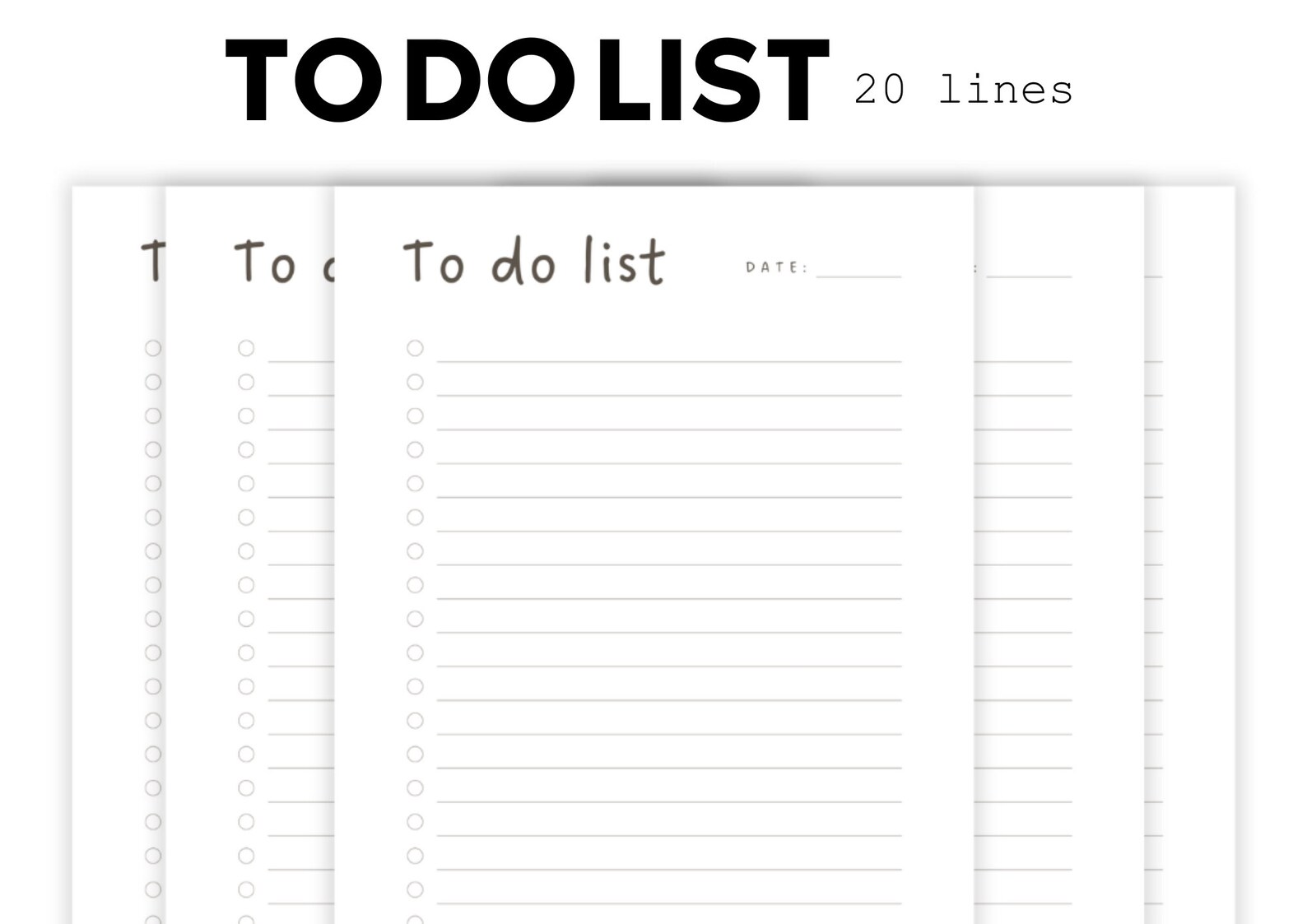 Basic To-do List: Simple Task Template, Productivity Planner, A4 Size ...