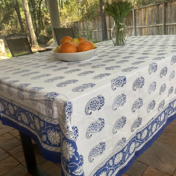 Block Print Tablecloth - Etsy