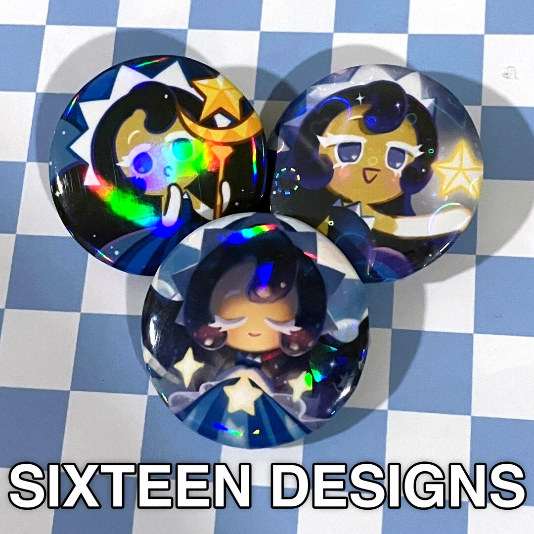 Moonlight Cookie Holographic 1.25 Inch Buttons - Etsy