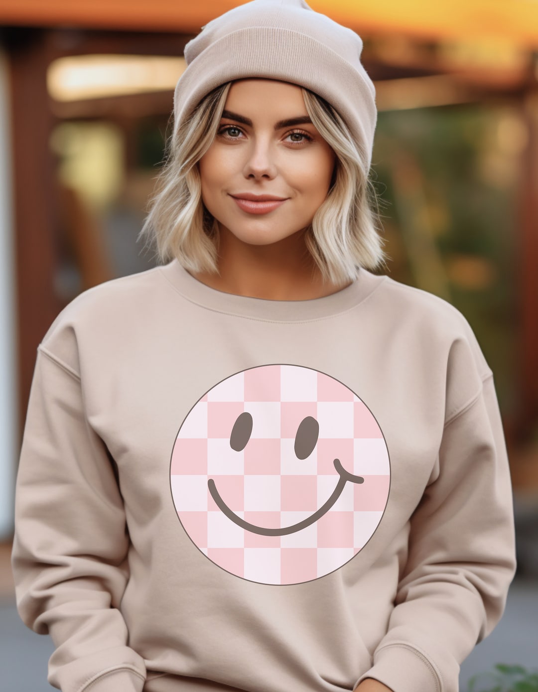 Groovy Retro Smiley Face Sweater - Spreading Positivity and Style - Etsy