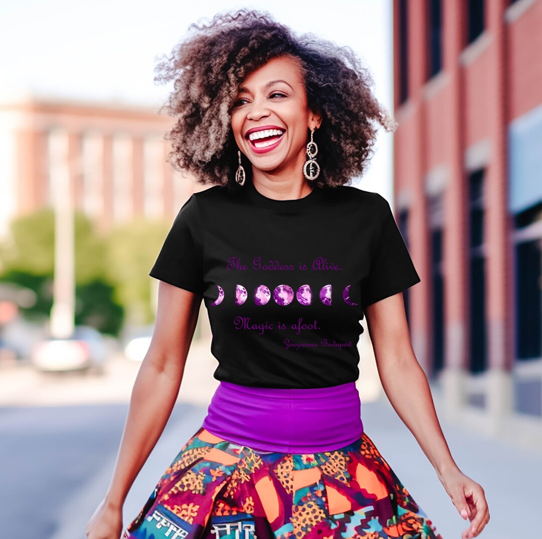 The Goddess is Alive Purple Moon Phase Comfy Everyday Tee - Etsy