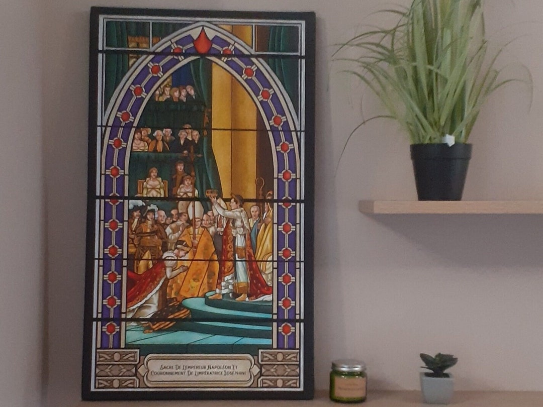 Napoleon Bonaparte, Wall Art, Coronation Emperor, Stained Glass Print ...