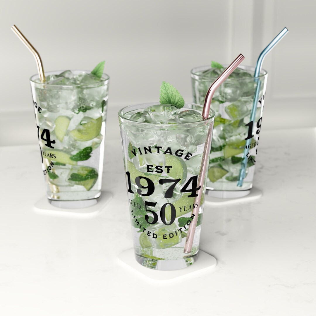 Vintage 1974, 50th Limited Edition Pint Glass, 16oz - Etsy