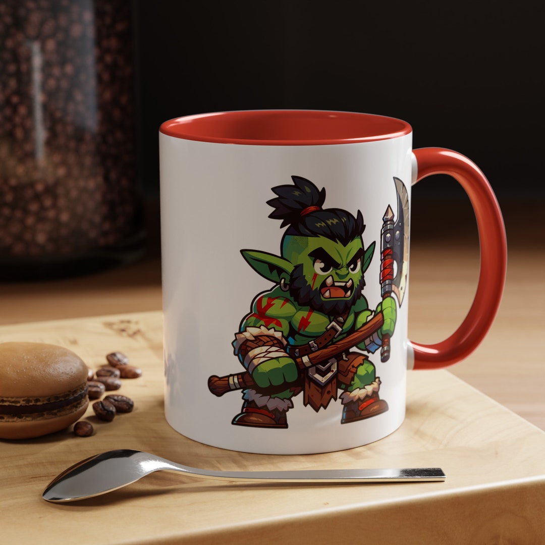 Orc Barbarian Character Class Coffee 11 Oz Mug, DND Character Mug ...