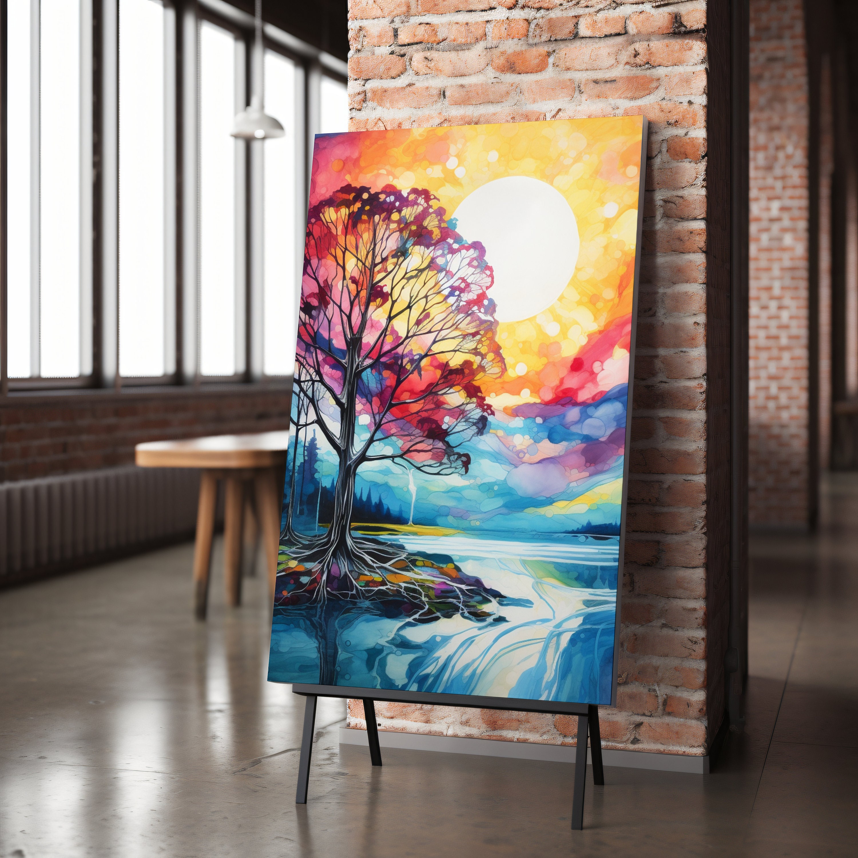 Abstract Nature Fusion AI Generated Canvas Art Algorithmic - Etsy