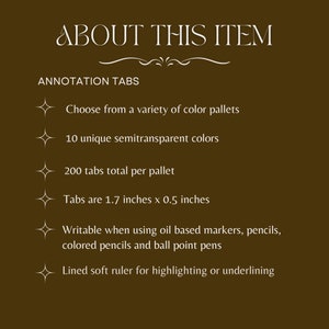 Book Annotating Tab Annotation Supplies School Book Sticky Tab for Reading Essentials for ...