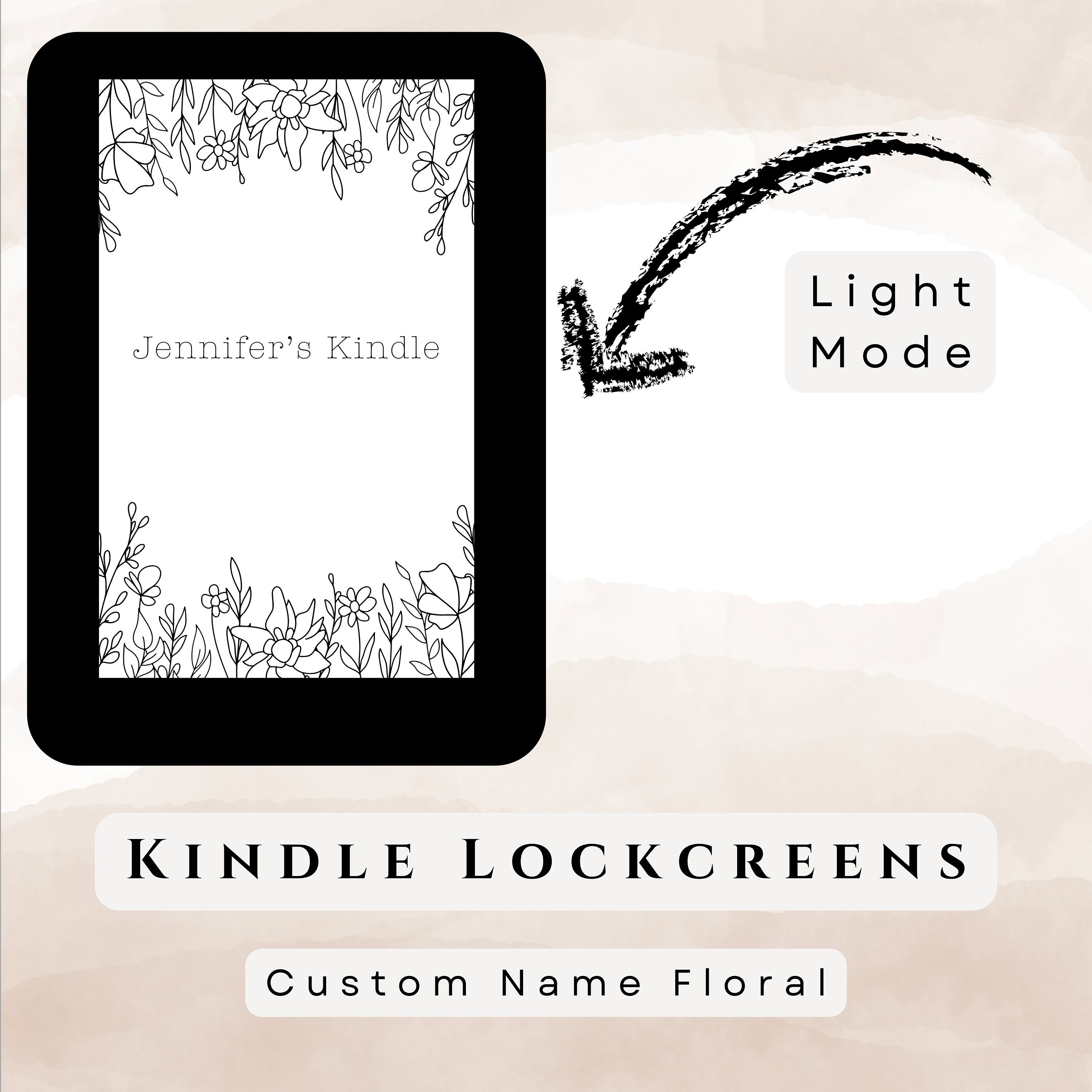 Custom Kindle Lock Screen E-reader Lockscreen Kindle Custom Wallpaper E ...
