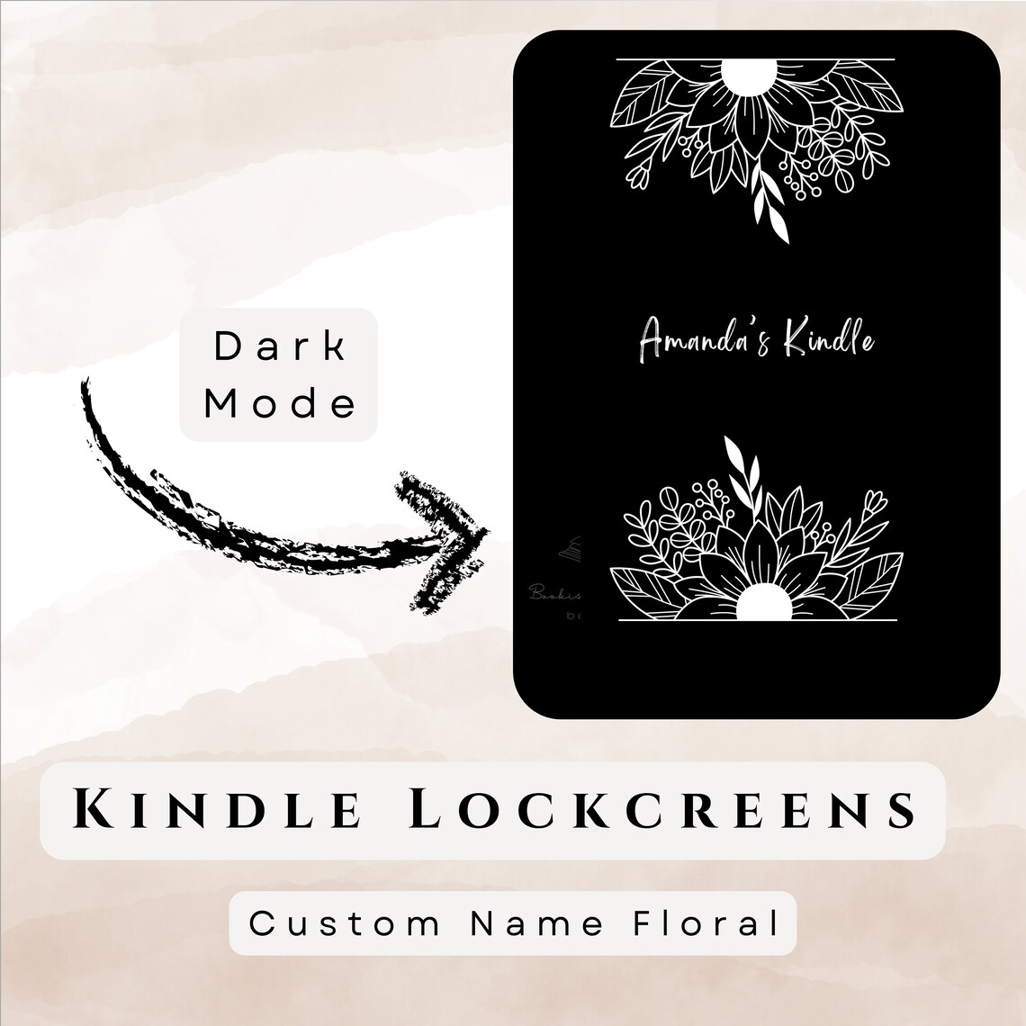 Custom Kindle Lock Screen E-reader Lockscreen Kindle Custom Wallpaper E ...