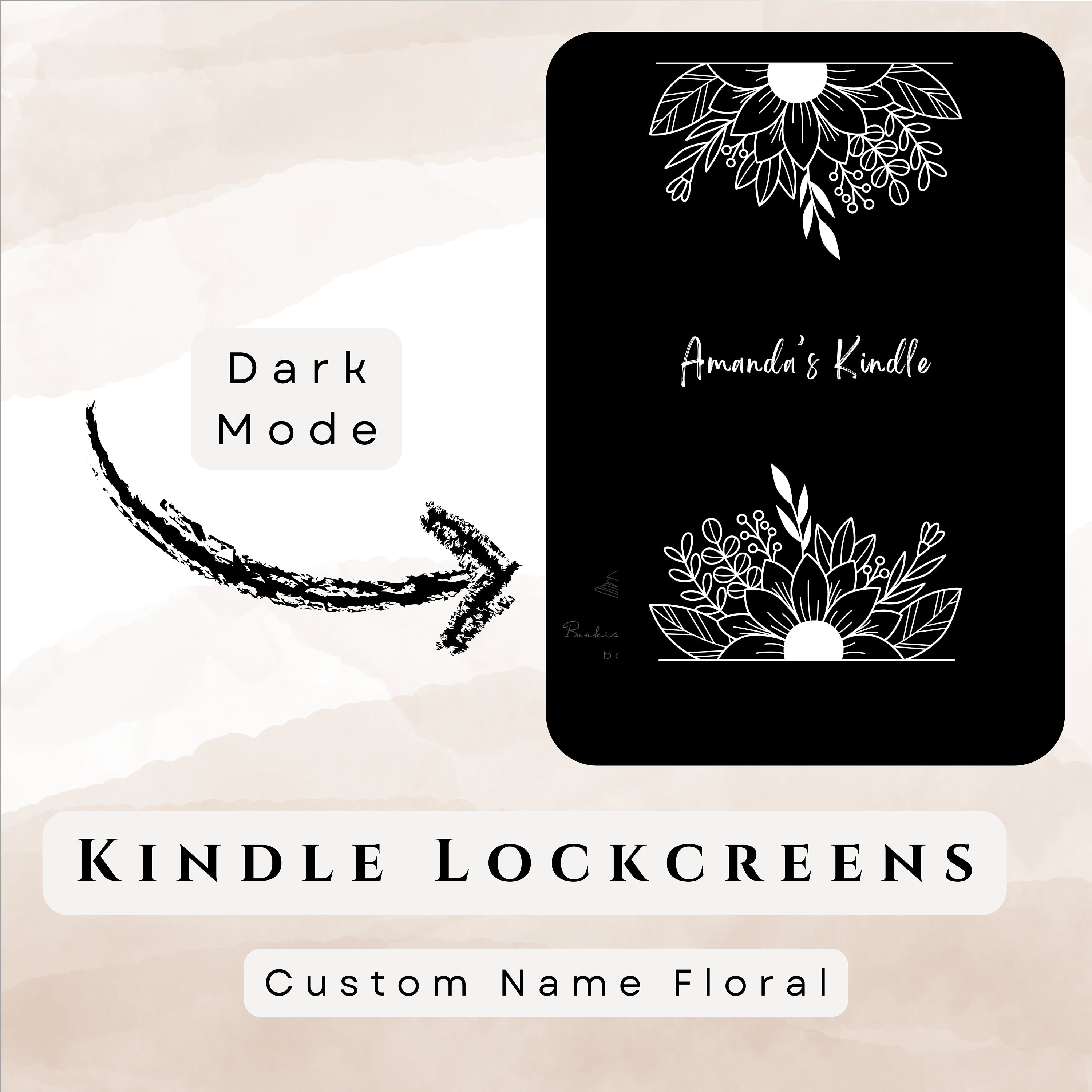 Custom Kindle Lock Screen E-reader Lockscreen Kindle Custom Wallpaper E ...