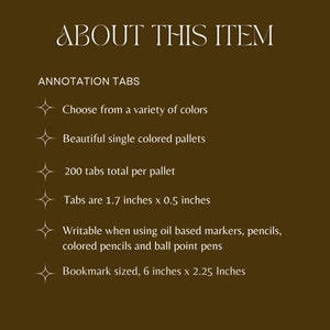 Single Color Annotation Tab for Annotating Book Tabs Study Accessory ...