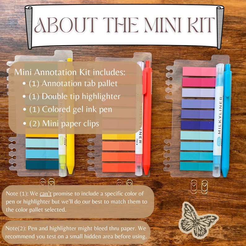 Mini Book Annotation Kit for Beginners Annotating Set for Reader Gift ...