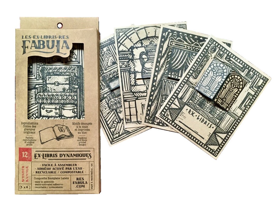 Wunderkammer Pop-up Self-adhesive Bookplates (ex Libris), Variety Box ...