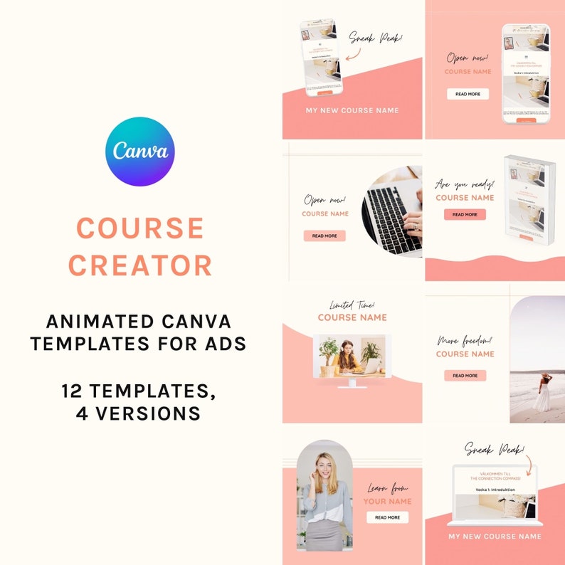 Animated Canva Template for Gorgeous Ads - Etsy
