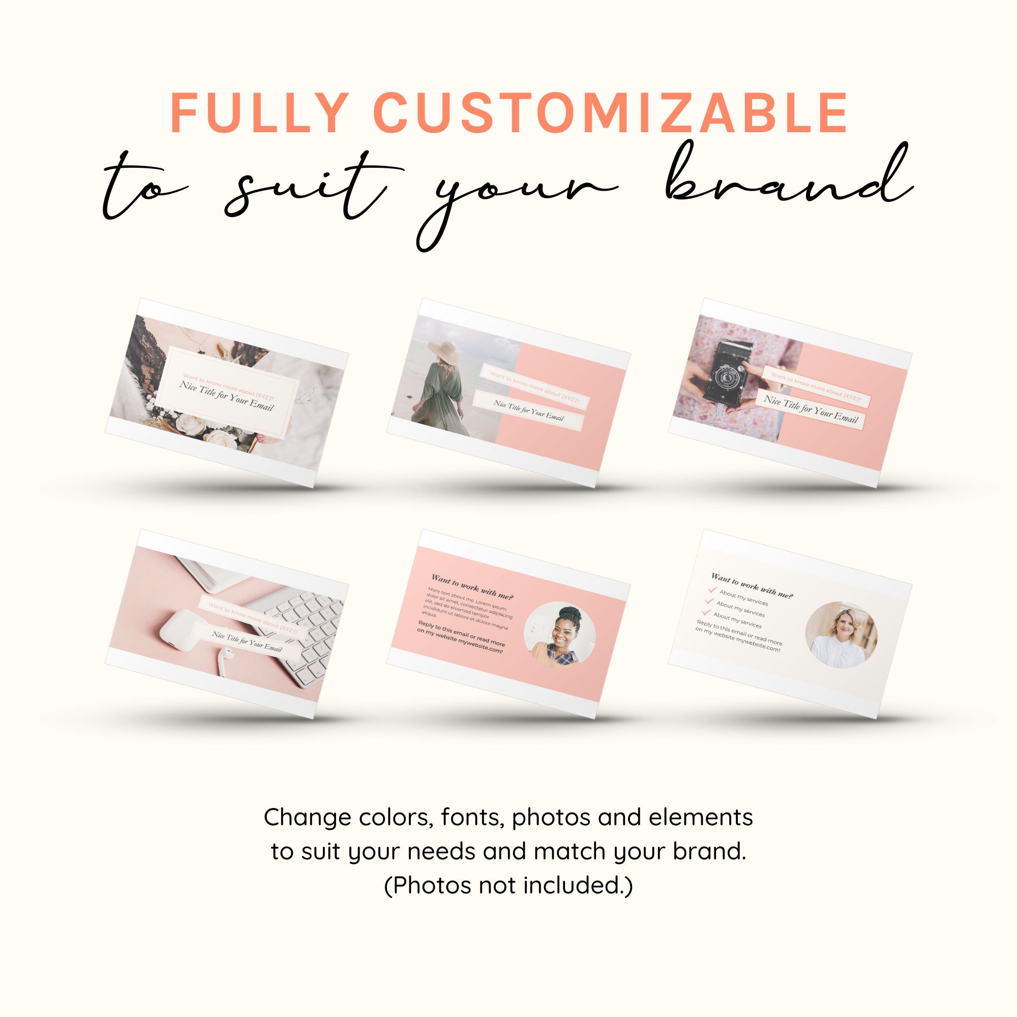 Canva Template for Email Headers and Footers - Etsy