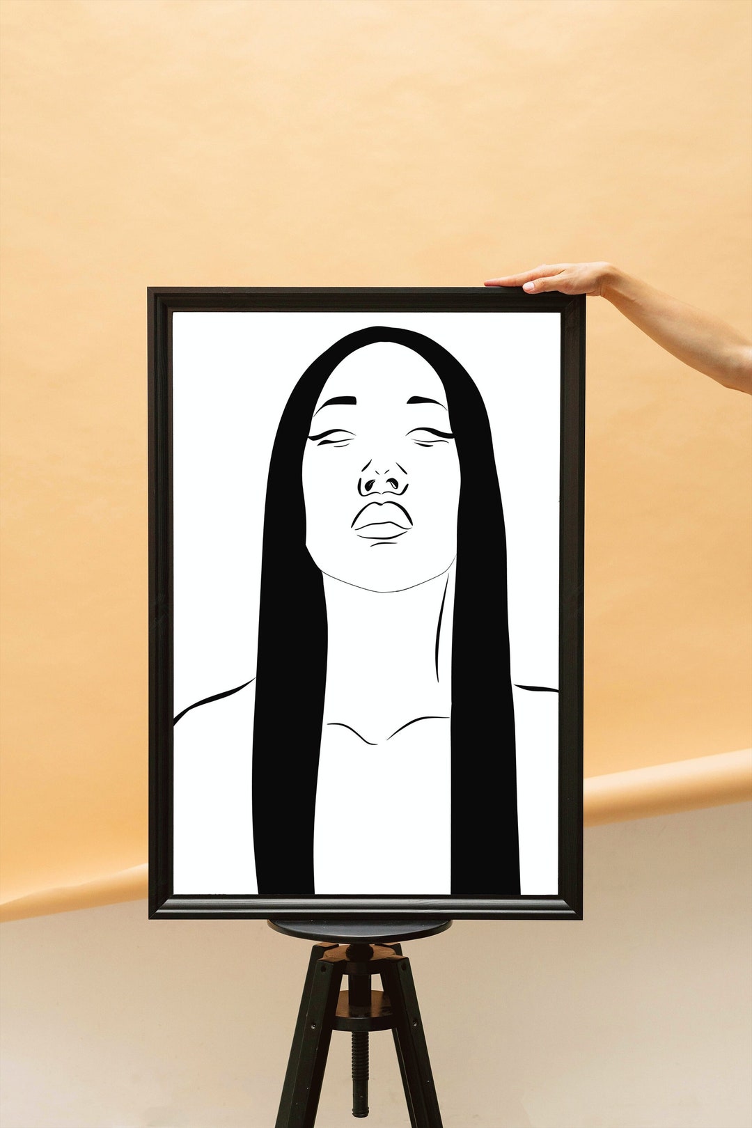 Line Art| Simple Art| Simple Face - Etsy