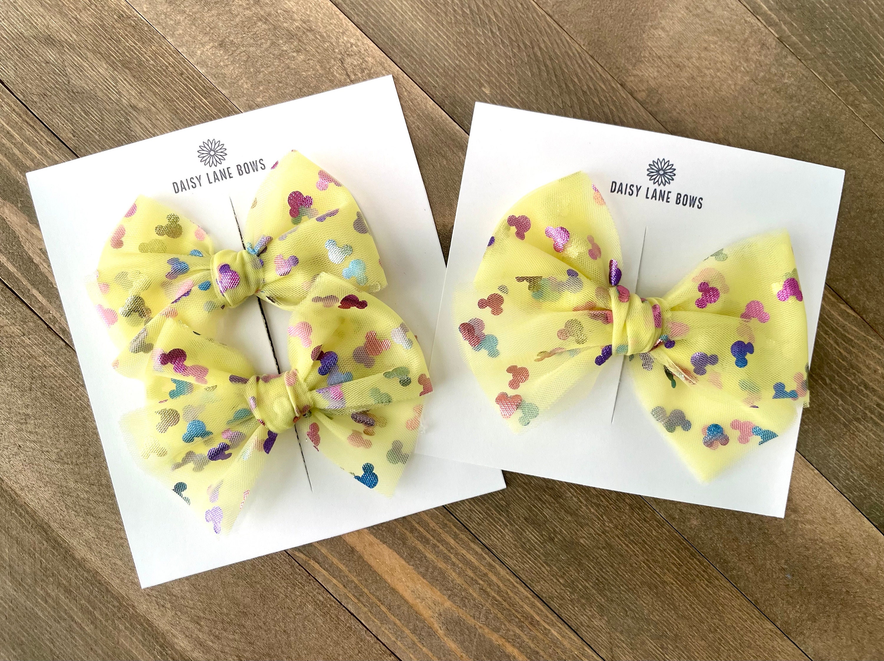 Mickey Mouse Tulle Bows in 10 Colors Disney Bows - Etsy