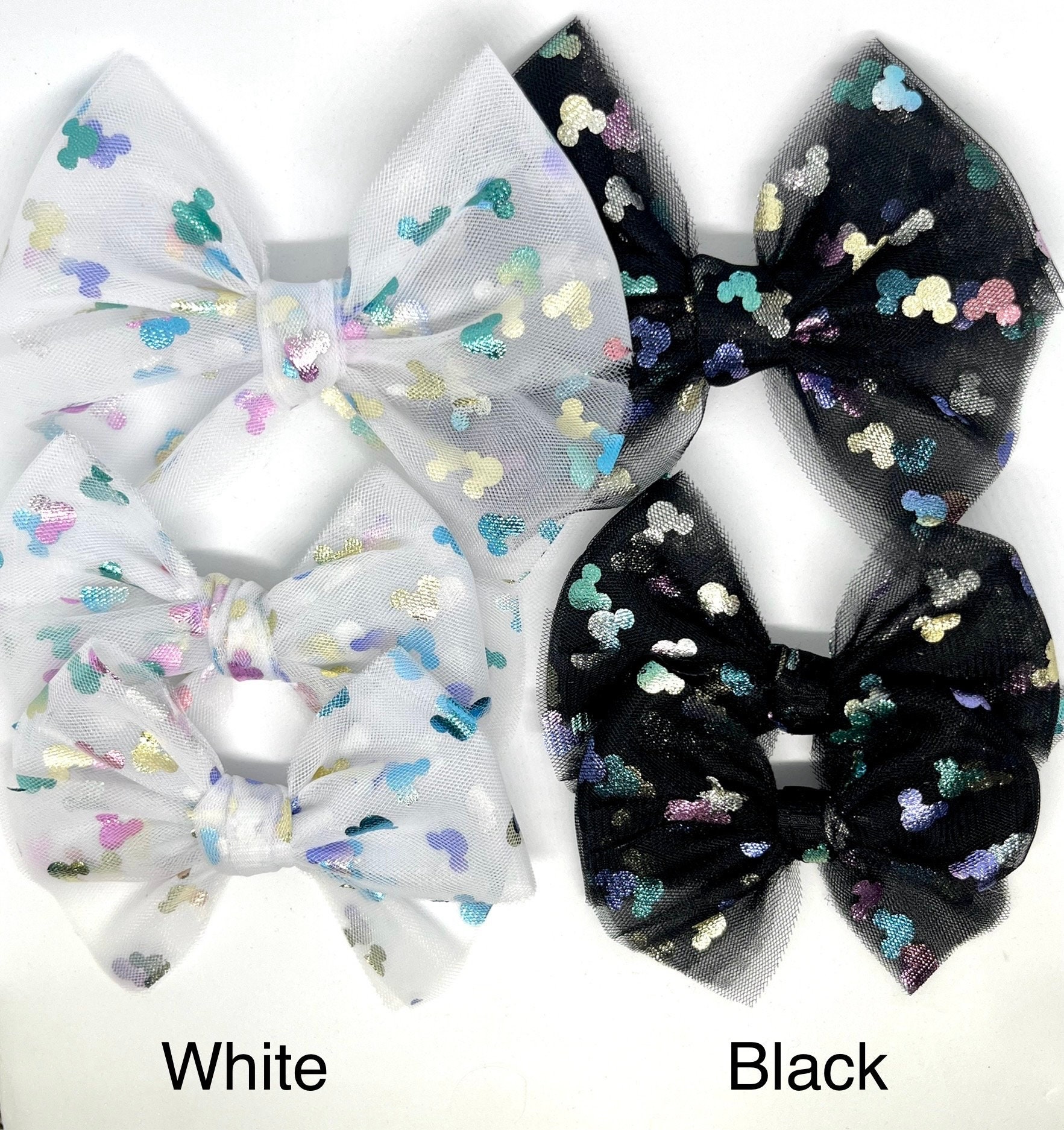 Mickey Mouse Tulle Bows in 10 Colors Disney Bows - Etsy