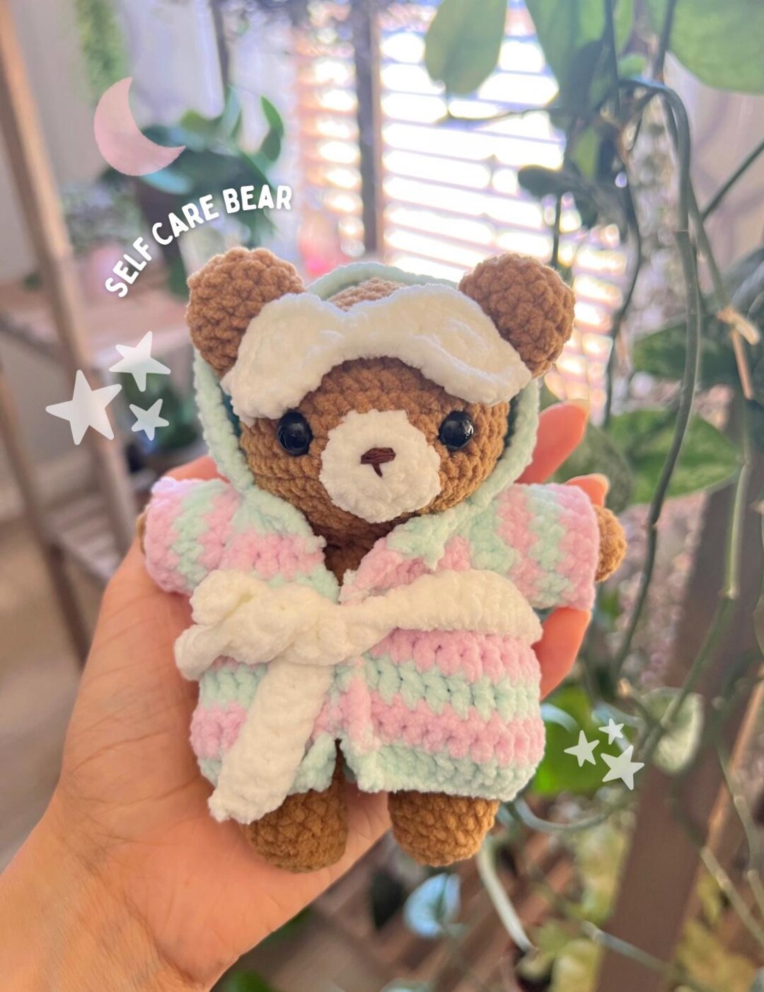 Self-care Bear Crochet Plushie | Only One Available - Etsy