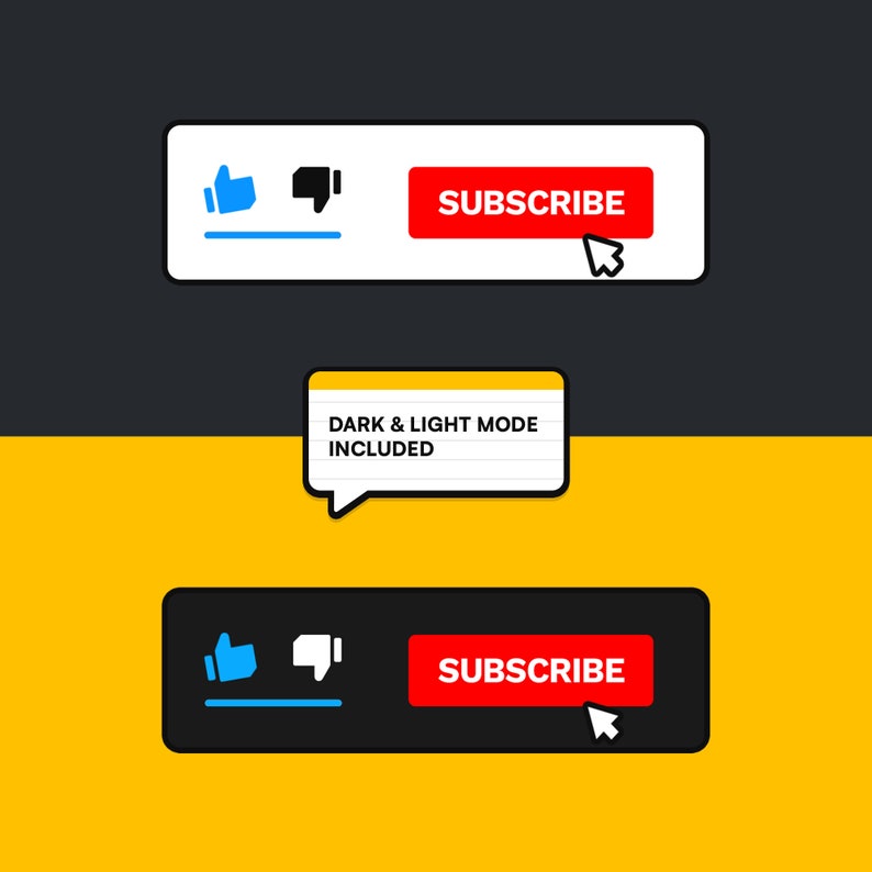 Youtube Like Subscribe Animation Social Media Overlay Youtube Button ...