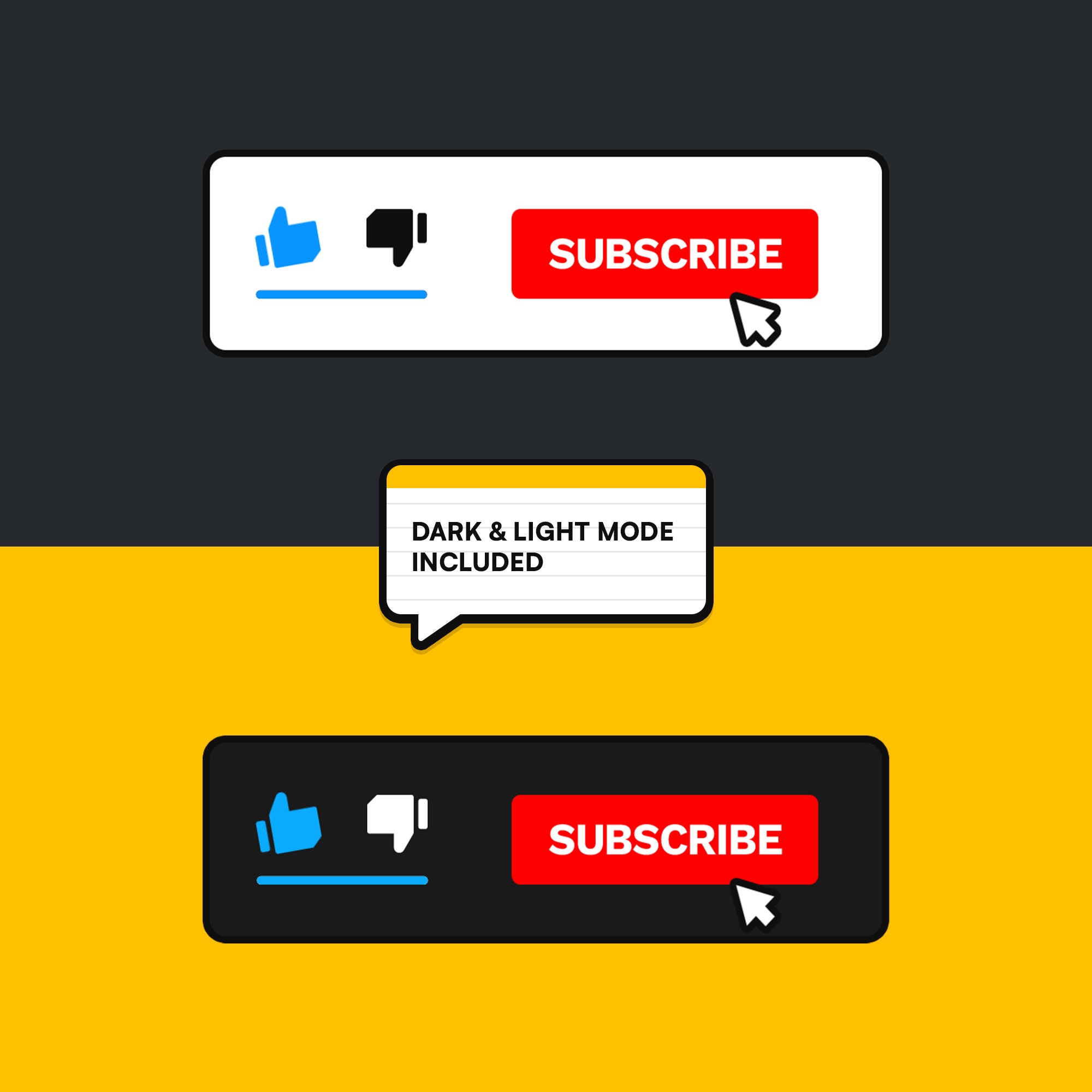 Youtube Like Subscribe Animation Social Media Overlay Youtube Button ...