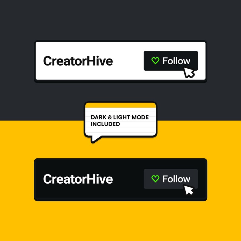 Kick Channel Follow Button, Social Media Lower Third, Animated Kick ...