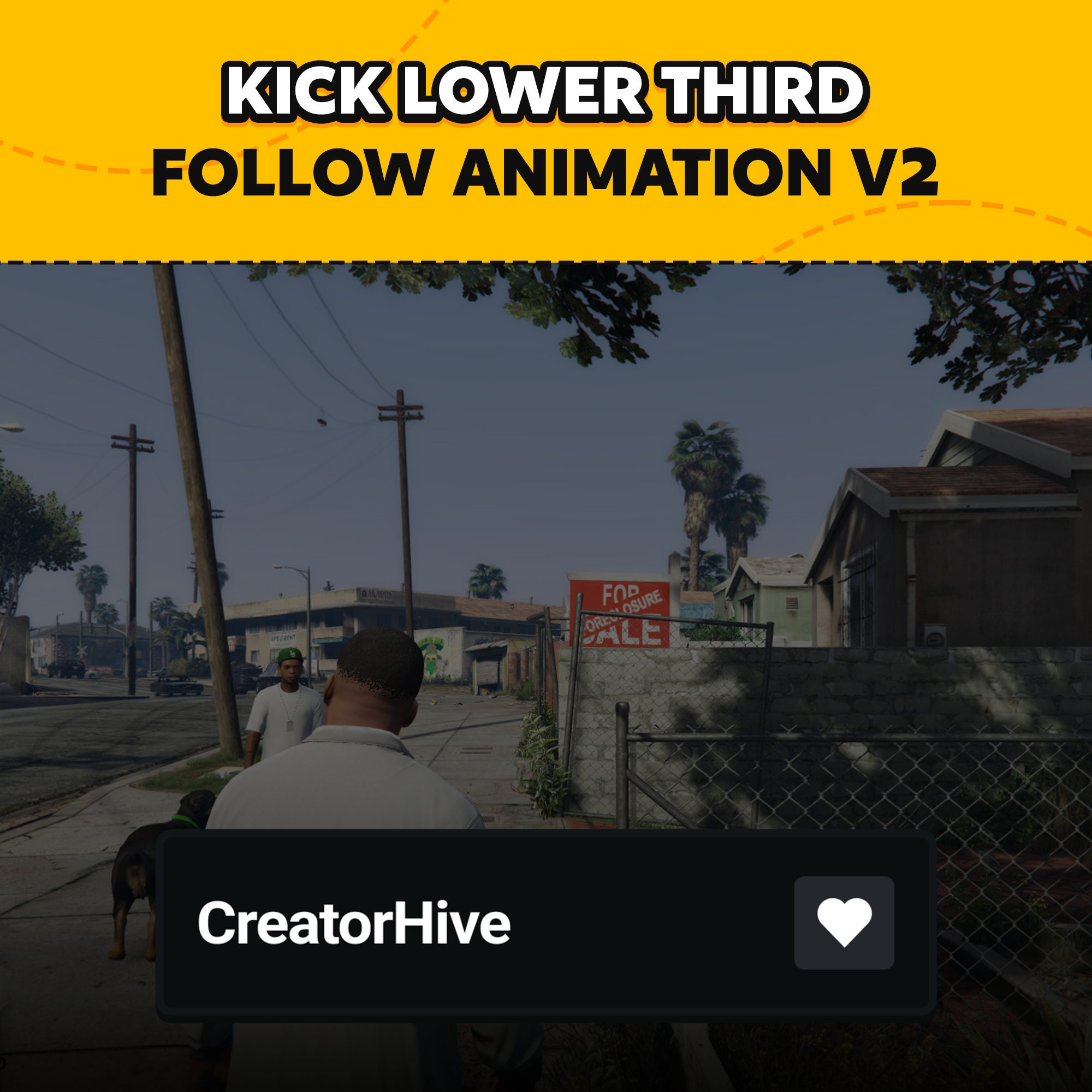 Kick Channel Follow Button, Social Media Lower Third, Animated Kick ...