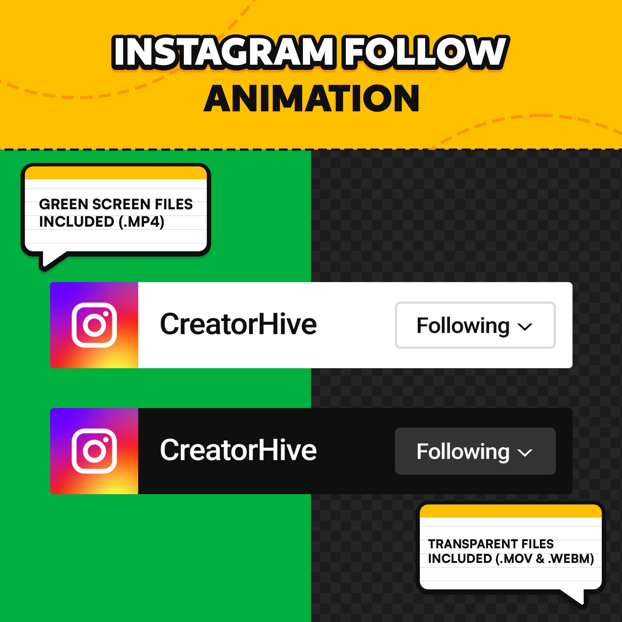 Instagram Follow Button Animation, Social Media Lower Third, Animated ...